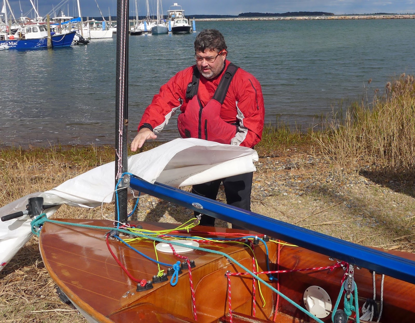 Earwigoagin: Header Photo: Europe Dinghy Start and Europe Re-Decking