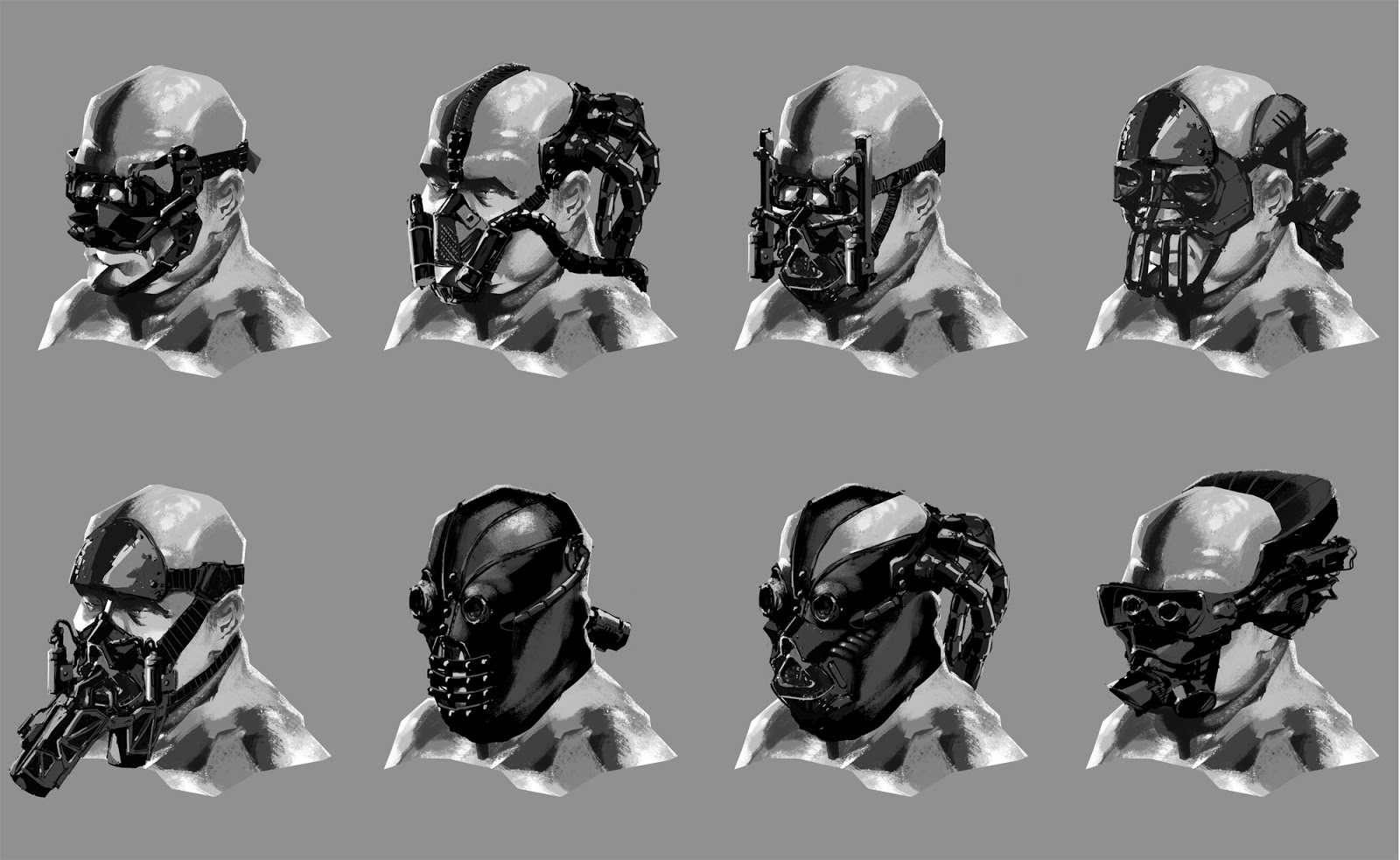 Art of Roger Hom: Bane Head Studies