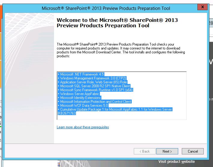 Nothing But Technology!!!!: Installing SharePoint 2013 Preview on Windows 2012