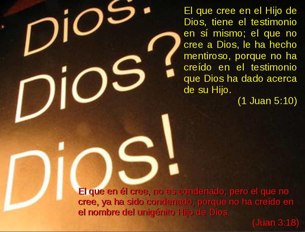 Dios da Palabra: El que no cree a Dios