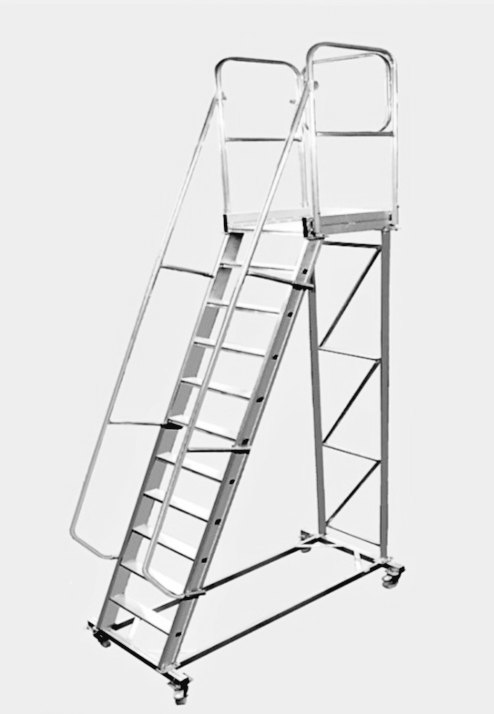 Scara cu platforma, 70 grade, blocare pe roti cu frana, tip SPL70 ~ en-bricoflor.ro