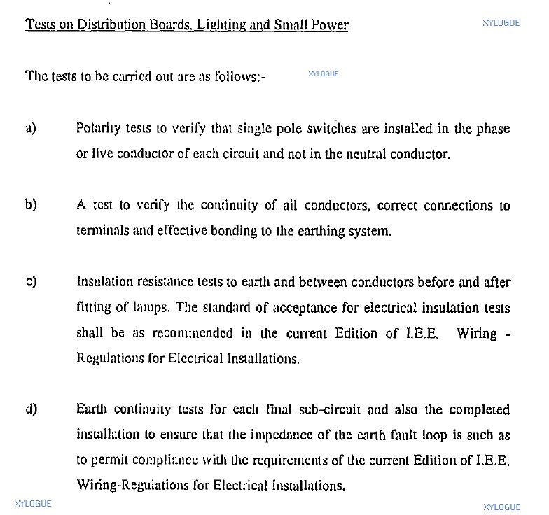 Online Open University: Electrical Specification : Tests on ...