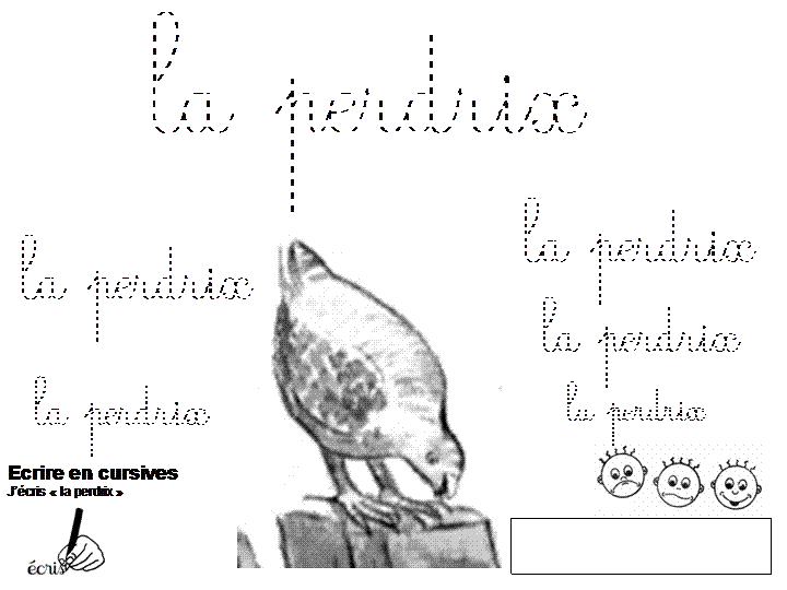 Maternelle: J'écris en cursives: les amis de Calinours : la perdirs, la ...