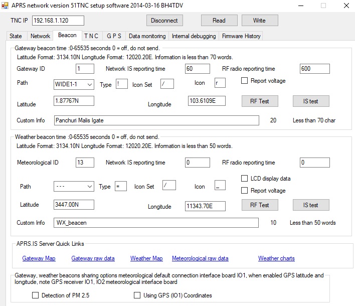 Disinilah aku kumpulkan segalanya...: APRS network version 51TNC setup ...