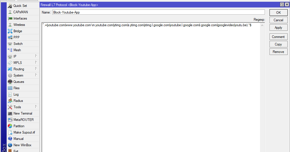 IT-Mikrotik: Block Youtube App on Phones and Tablets (iOS and Android)