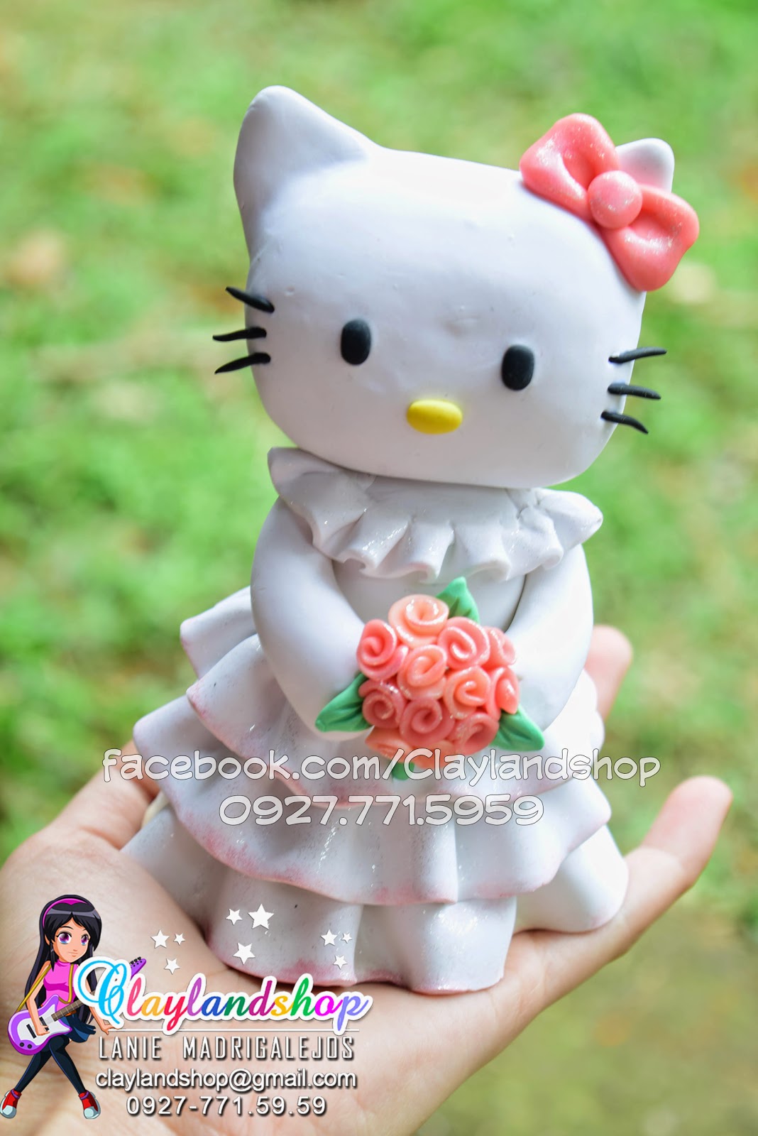 Clayland Souvenir Shop: Polymer clay Hello kitty & dear Daniel Cake topper