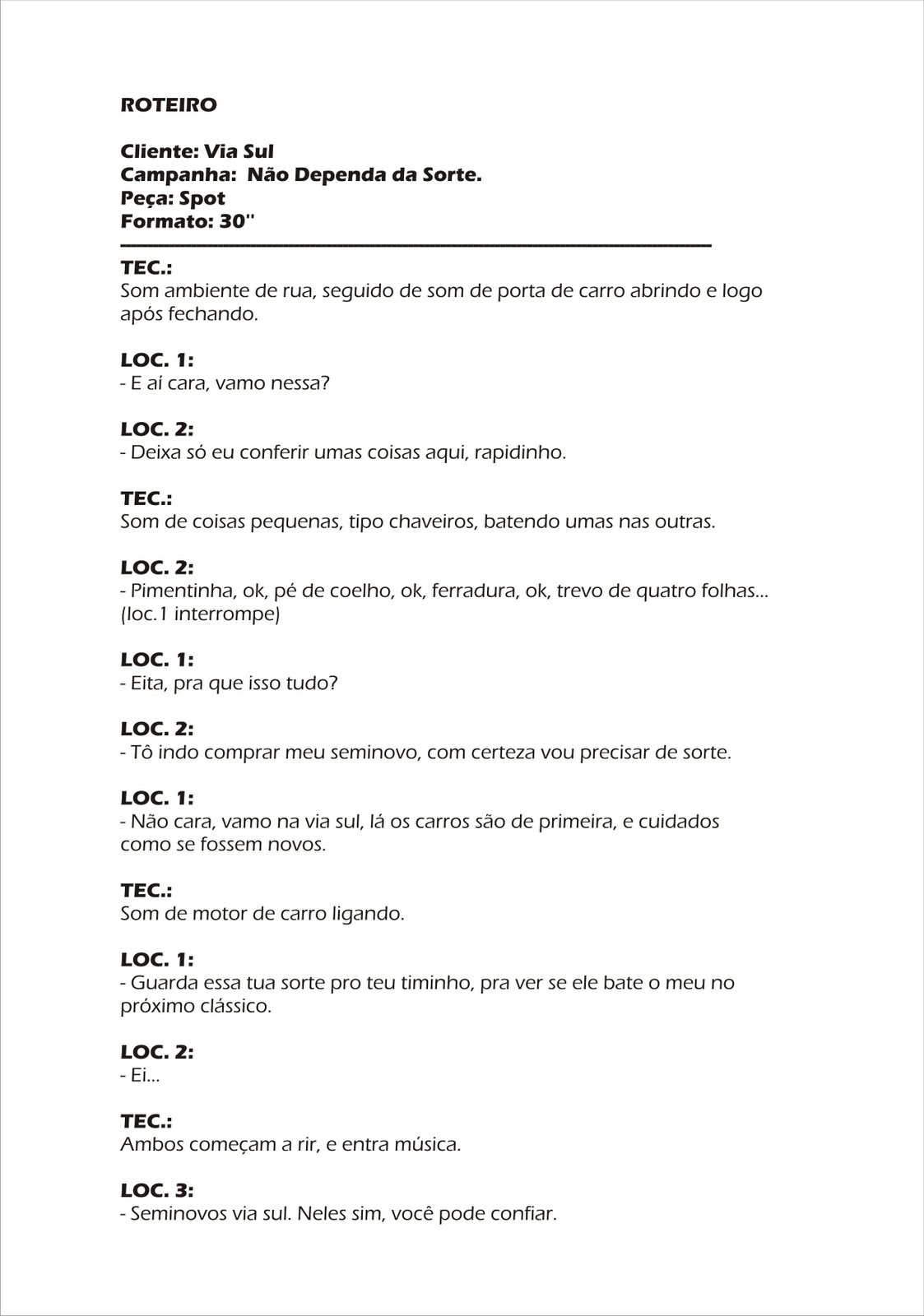 Fael Pedrosa - Portfolio Redação Publicitária: ViaSul Seminovos ...