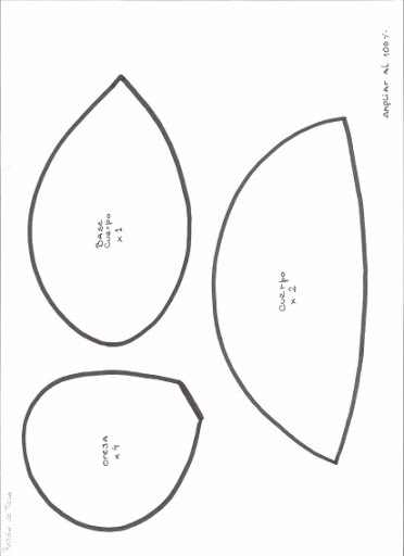 Ratinho de tecido com molde para imprimir