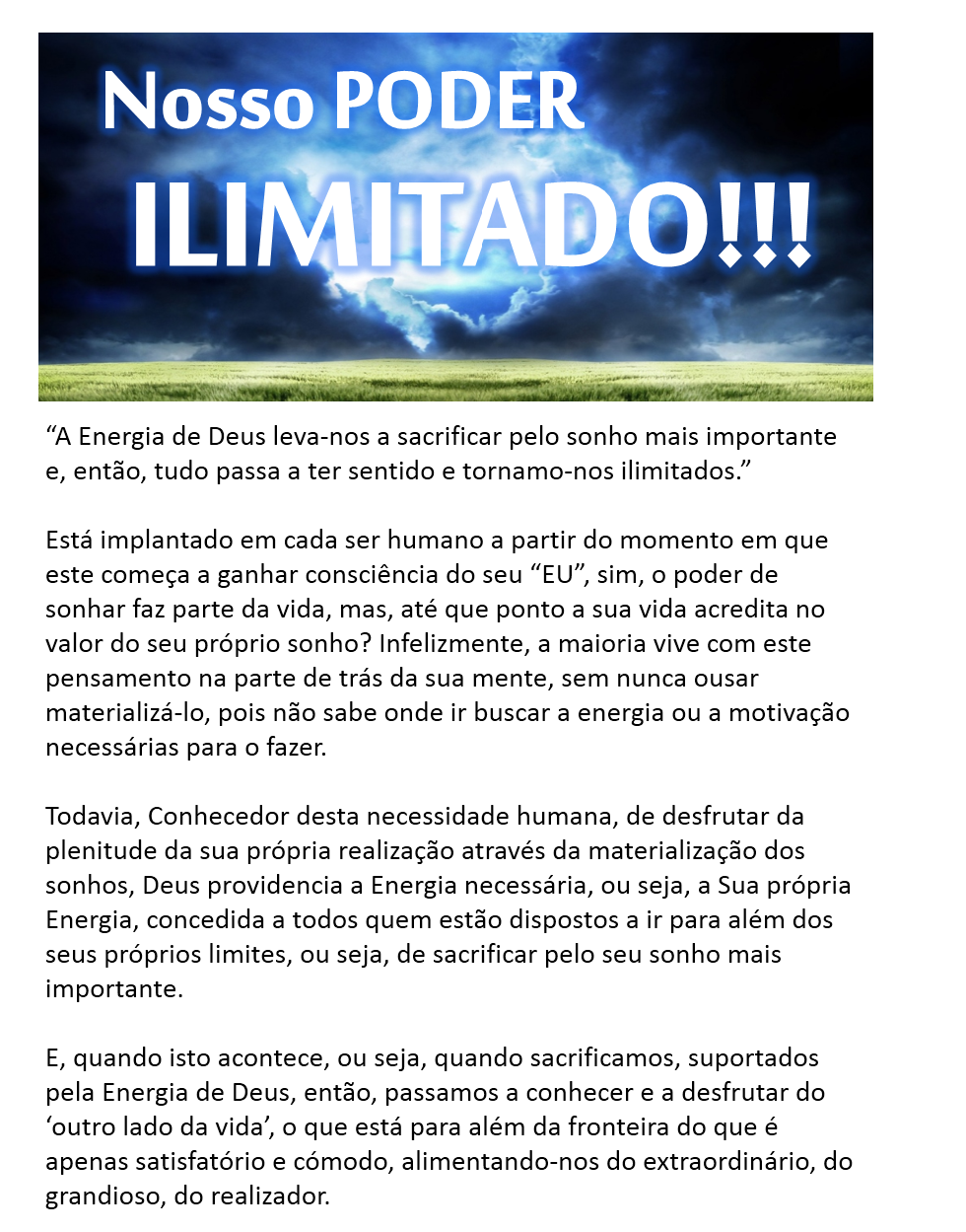 Homem de Fé: Estudo: Nosso poder ilimitado