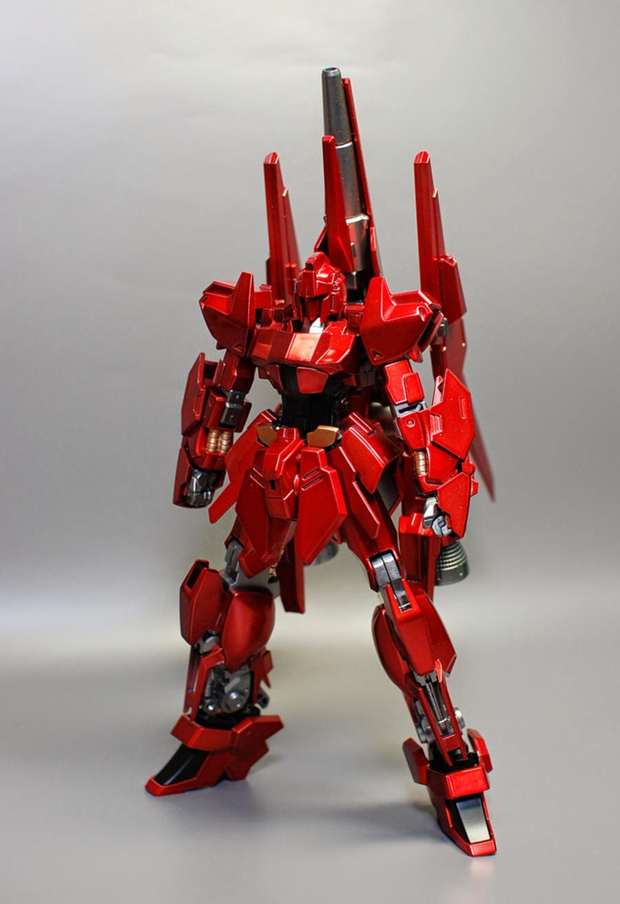 Painted Build: HGBF 1/144 Mega-Shiki "Metallic Red"