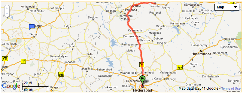 Korutla: Hyderabad to Korutla Driving Directions