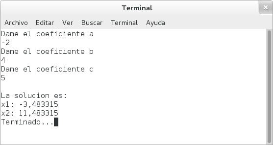 Ingeniero en Proceso: Formula General en Java