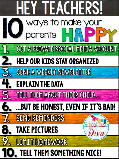 Schoolhouse Divas: 10 Ways to Make Your Parents Happy