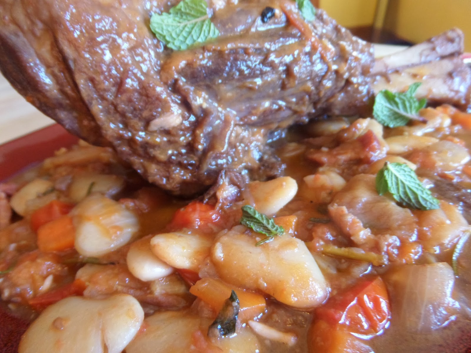 Dirty and Delicious: Lamb Shanks with White Bean and Tomato Ragout