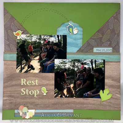 Golden Goddess Designs: DCWV Green Stack with The Scrap Room sketch