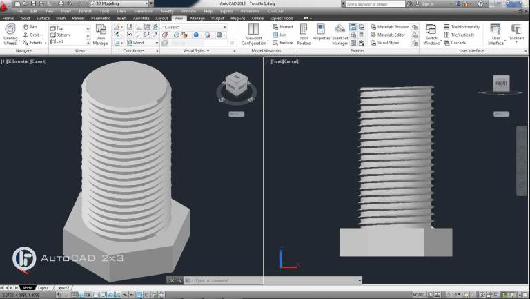 Edgar Benavides: Ejercicion En AutoCad Modelado de Figuras