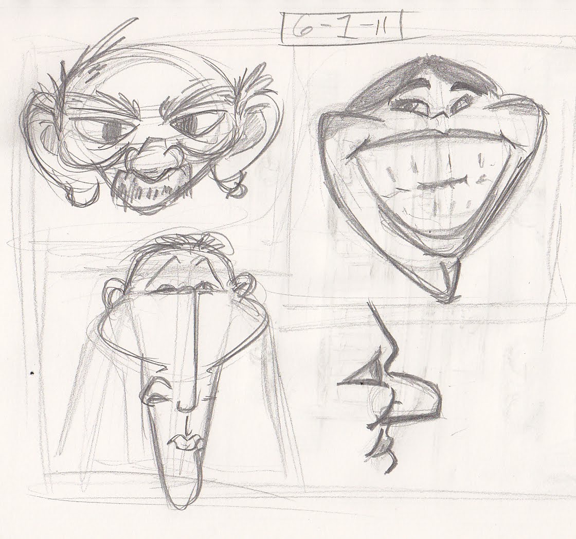 Nicktorious Cartoons!: Some more goofy faces for ya!