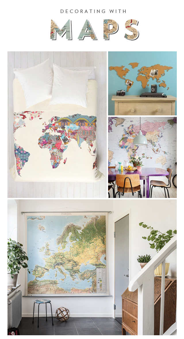 Rosanna's Table Talk: Decorating with maps