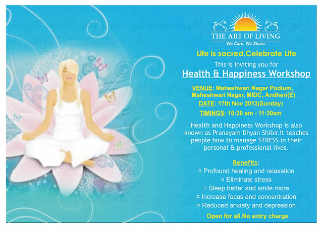Just MAD - Make a Difference: Health & Happiness Workshop!! :-)