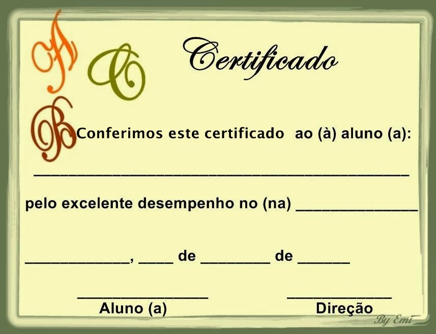 Modelos de certificados PARA IMPRIMIR - Imagui