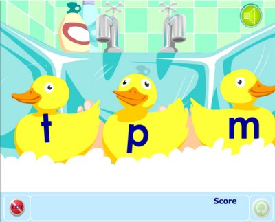 Learning Phonics: Rubber Ducky. Beginning Sounds Game