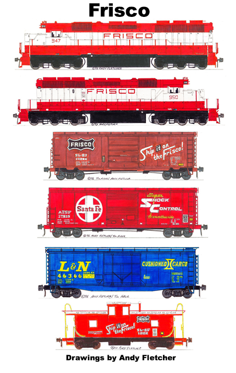 Andy Fletcher Blog-: A Frisco Freight Train Heads From Memphis to Tulsa