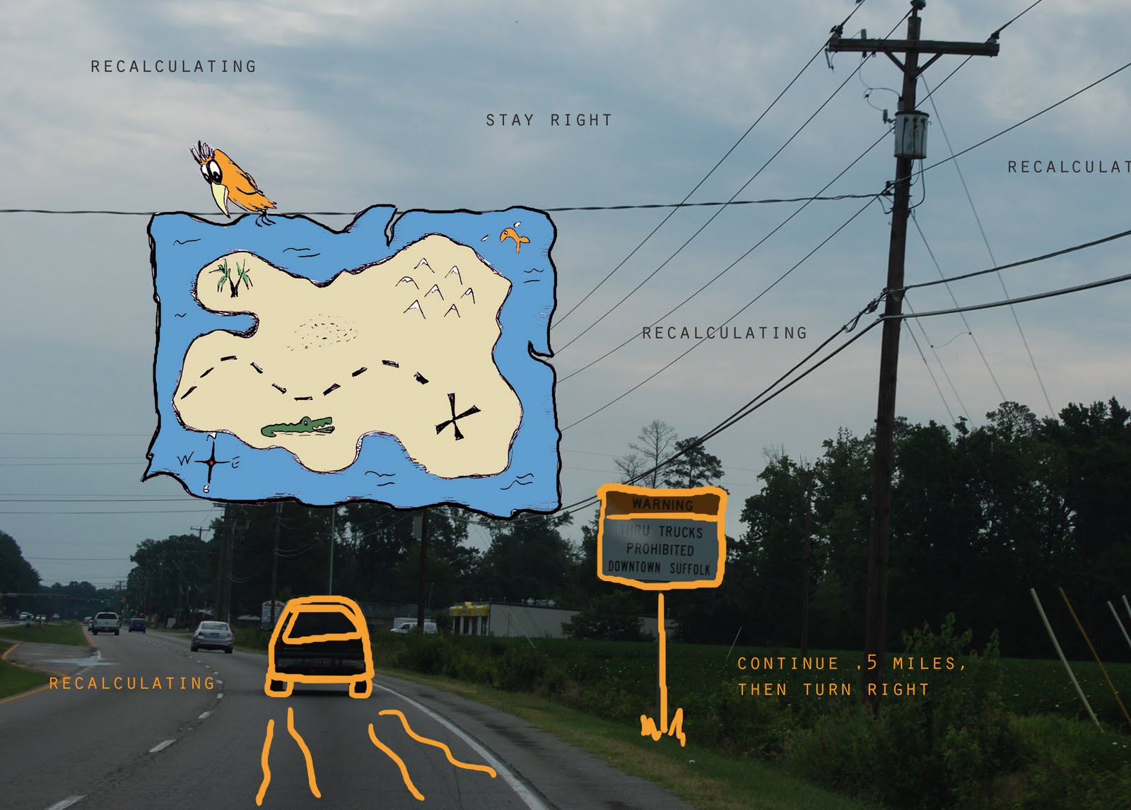 Illustration Friday: Obsession (with maps)