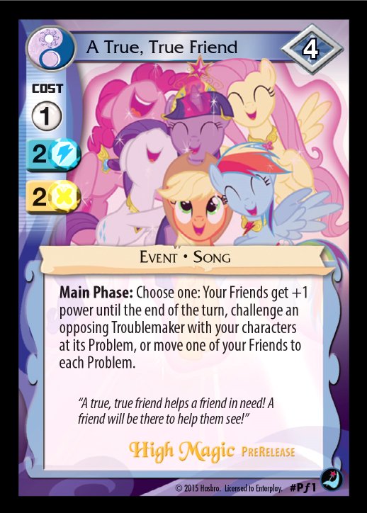 My Little Pony A True, True Friend High Magic CCG Card | MLP Merch