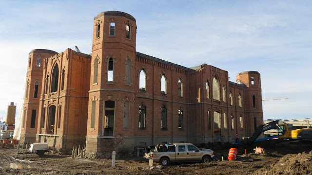 New Temple in Provo: Foundation Walls Exposed