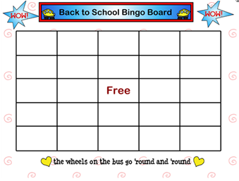 Simply First Grade Fun: Smartboard Back to School Bingo - Using Pictures