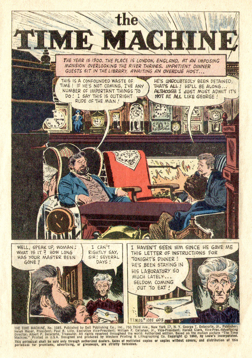 The ALEX TOTH archives: TOTH - FOUR COLOR COMICS 1085 The Time Machine ...