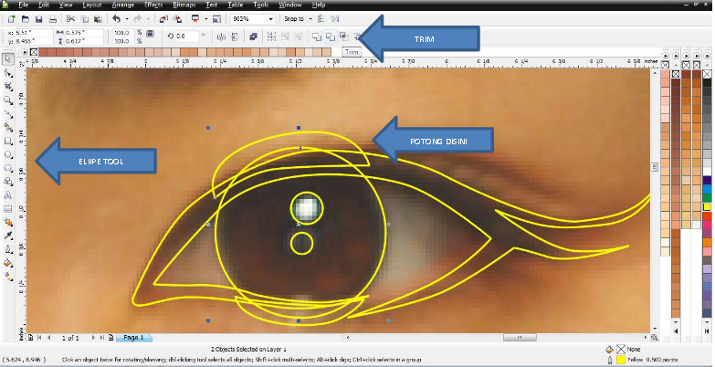 Membuat Line Art dengan Corel Draw | Gentayangan triks