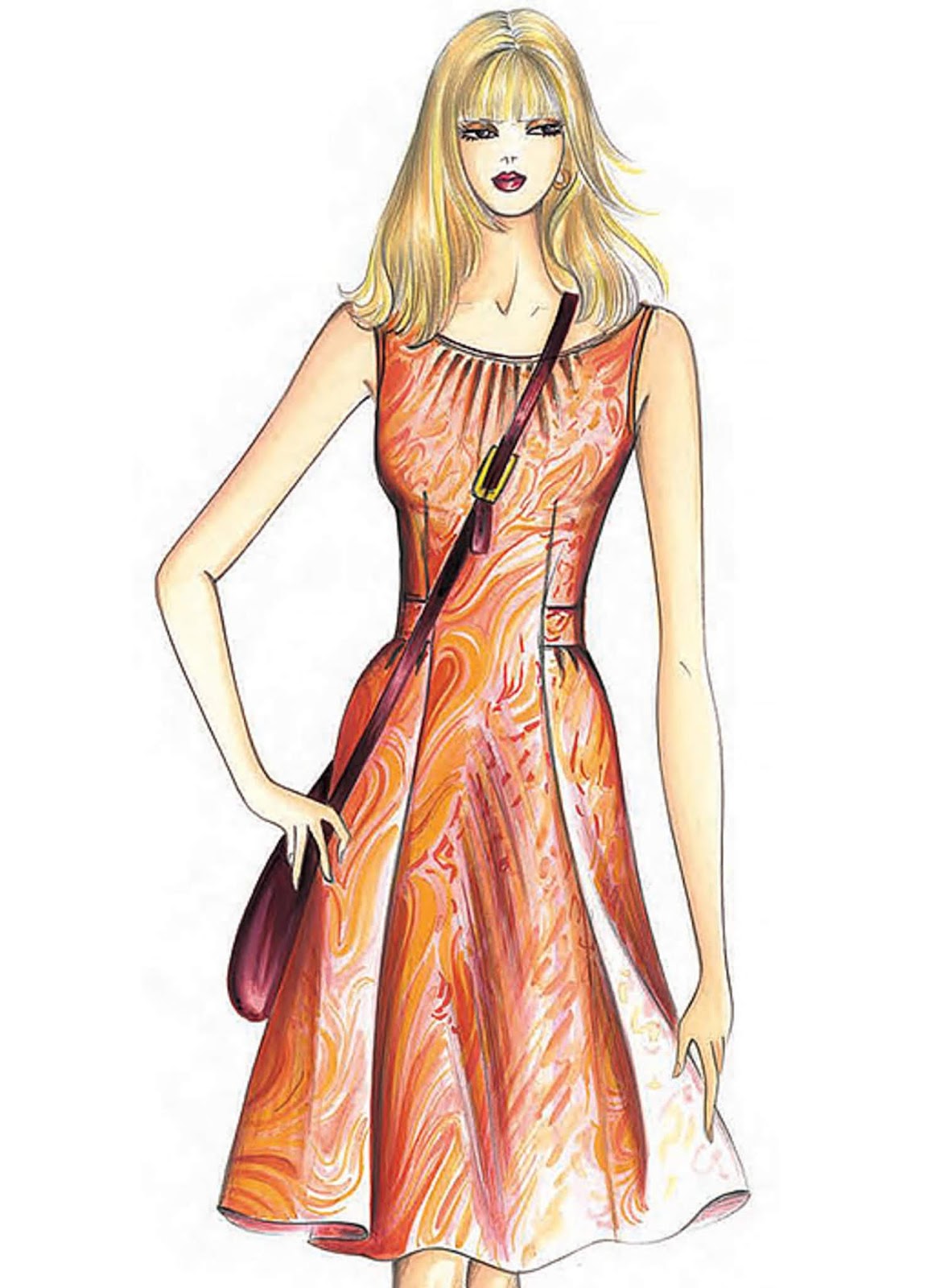 Marfy 6193 cotton lawn print dress / Robe Marfy 6193 en coton imprimé