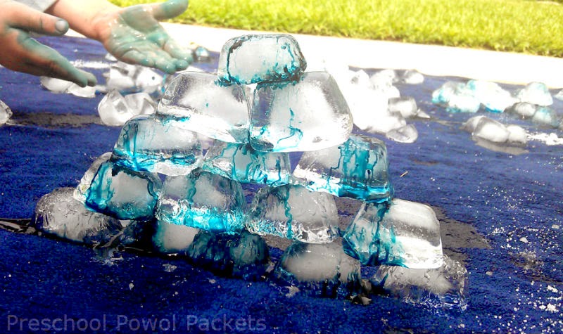Elsa's Ice Castle Science Experiment Play | Preschool Powol Packets
