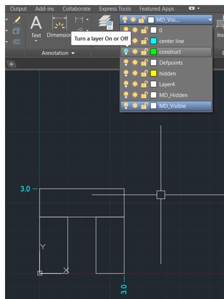 ENGR 1304: Example Cube Orthographic Projection