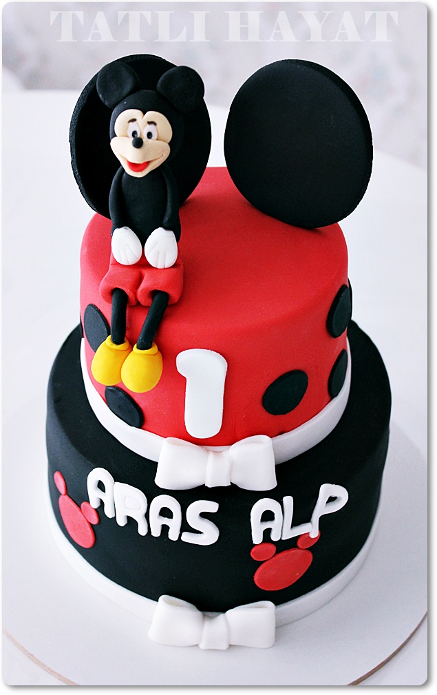 TATLI HAYAT PASTA TASARIM: MICKEY MOUSE 1 YAŞ PASTASI