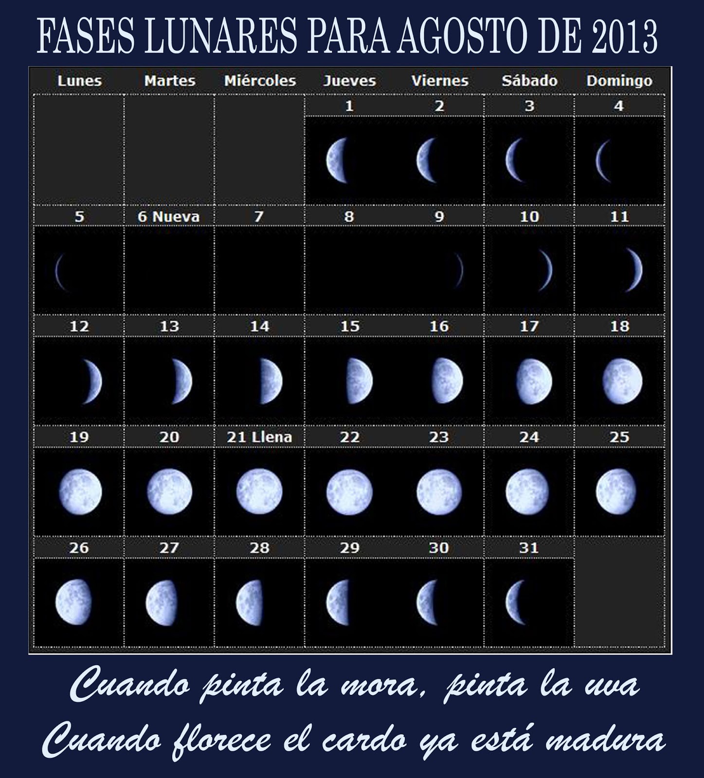 El Cerro Del Hierro LAS LUNAS DE AGOSTO