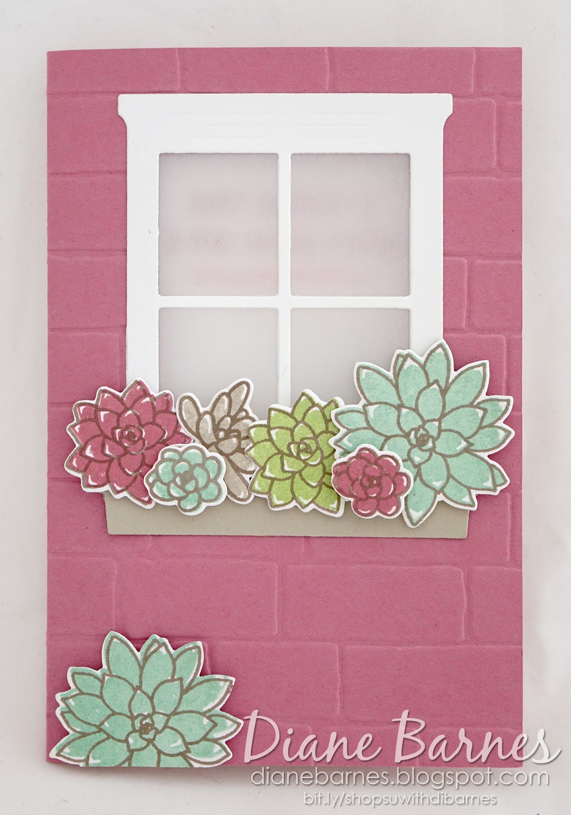 colour me happy: Oh So Succulent window box card & hexagon box
