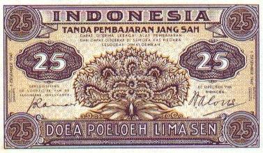 25 Sen Ori - Tahun 1946 ~ Galeri Uang Rupiah Indonesia