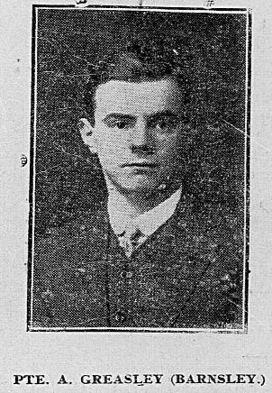 St Mary's Barnsley Remembers WW1: Albert Greasley 1891 - 1915