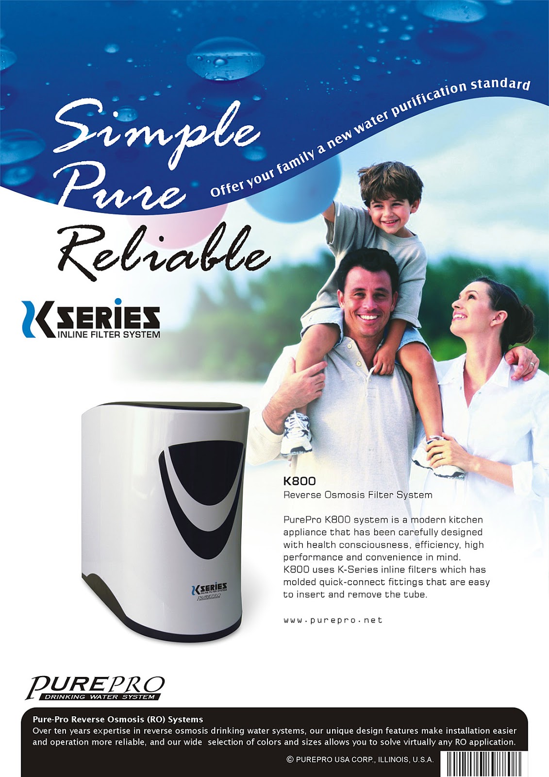 PurePro® K800 Reverse Osmosis Water Filtration System