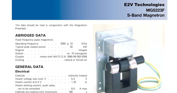 Malins Marine Service Co.,Ltd: E2V Marine Radar Magnetron