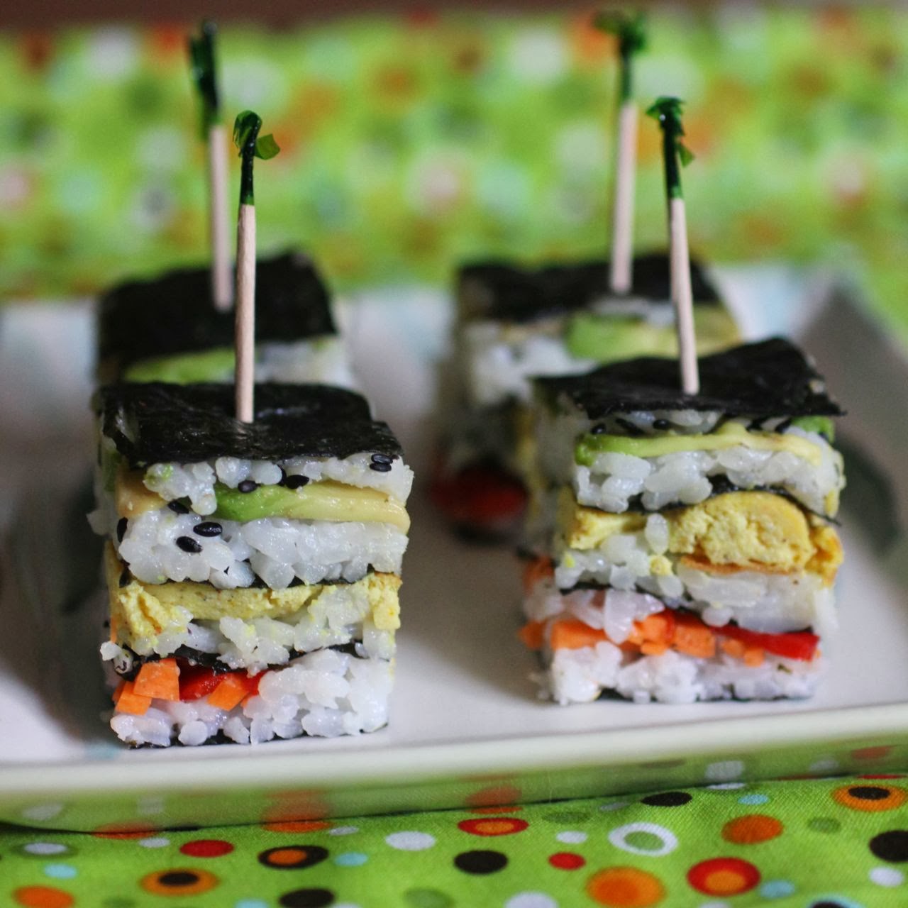 Green Gourmet Giraffe: Vegan sushi stack for a SeaChange