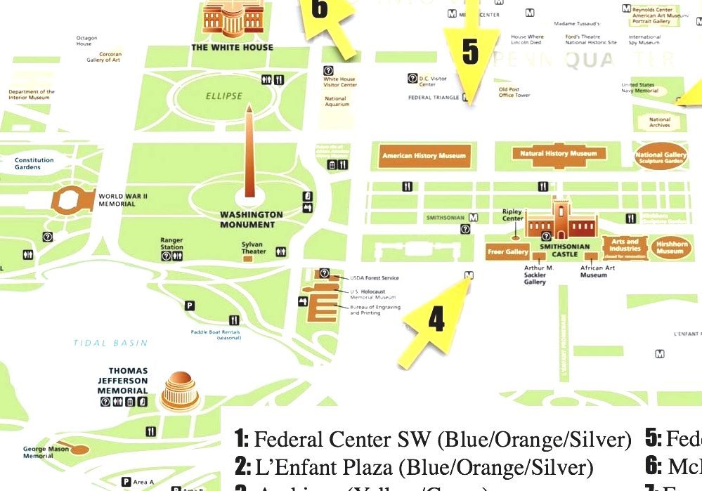 National Mall - Map Of Washington Dc Mall