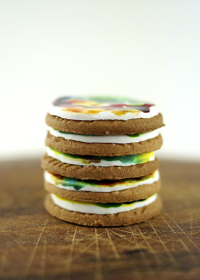 Colorful paint cookies - Journey into Creativity