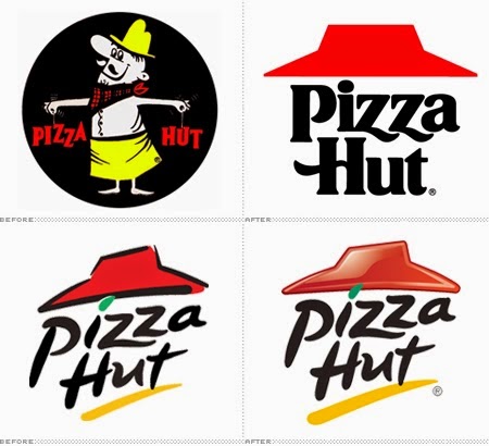 A better look of redesign of logos: História da Pizza Hut e do Logótipo