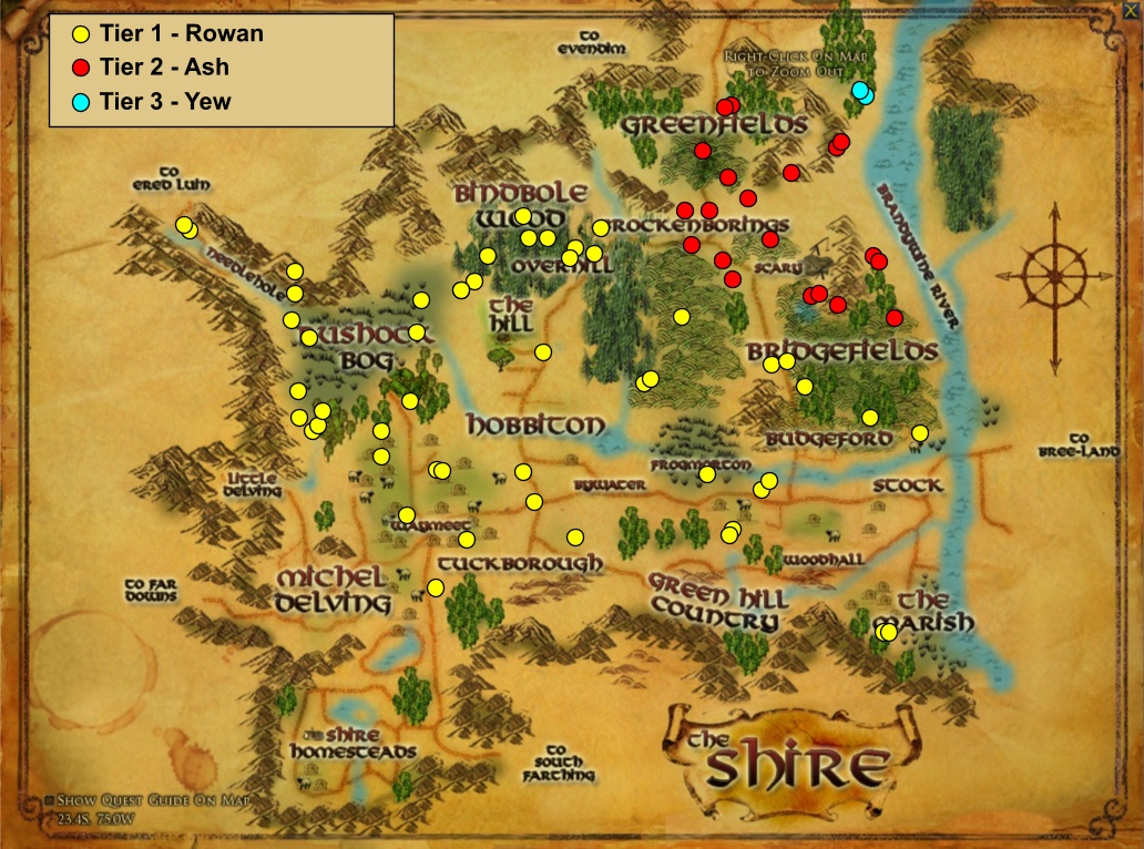 Wonderful Places in LOTRO's Middle Earth: Wood in Lotro - and where to ...