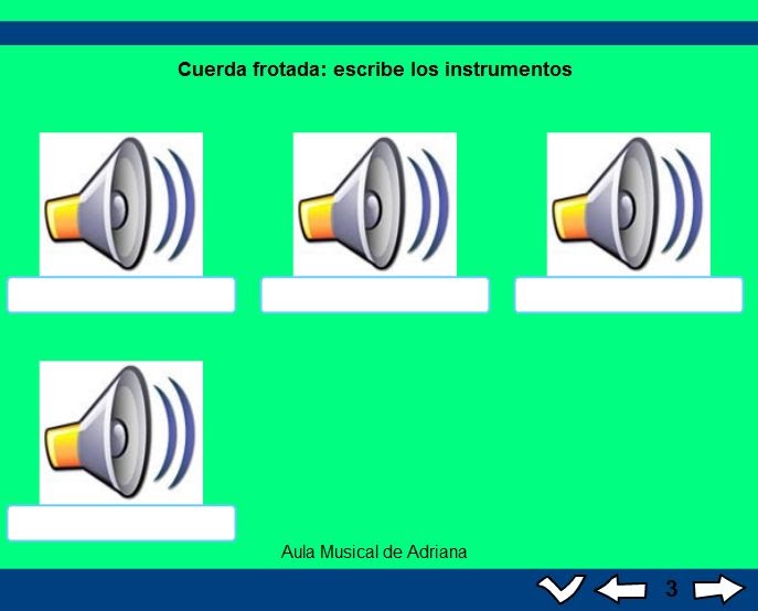 El aula musical de Adriana: Ejercicio para reconocer instrumentos