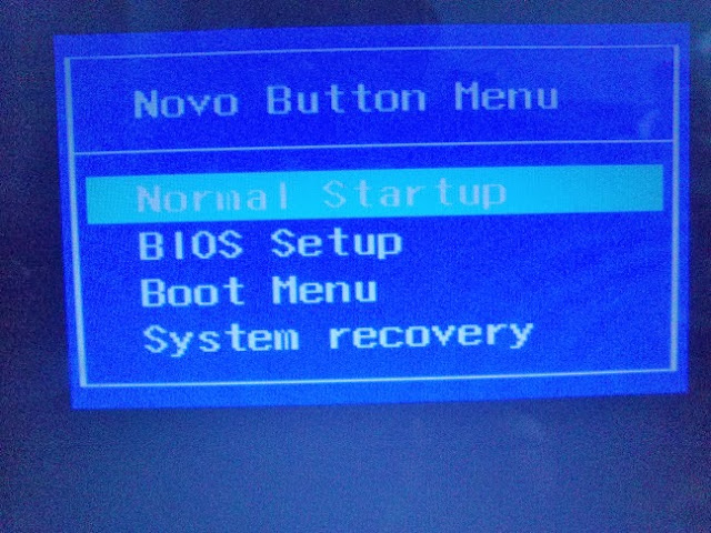 BIOS dan Fungsi Novo Button di Lenovo IdeaPad Z400 Touch