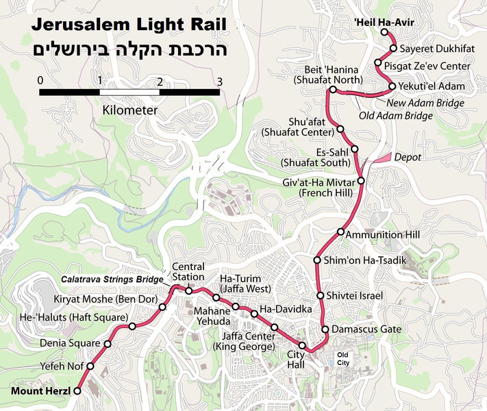 Shearim: The Jerusalem Bus and Tram Map 2012